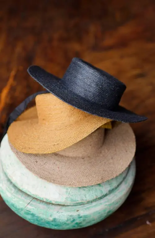BRUNNA.CO Jute Boater Hat - Black