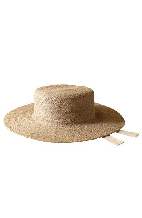 BRUNNA.CO Jute Boater Hat - Neutral
