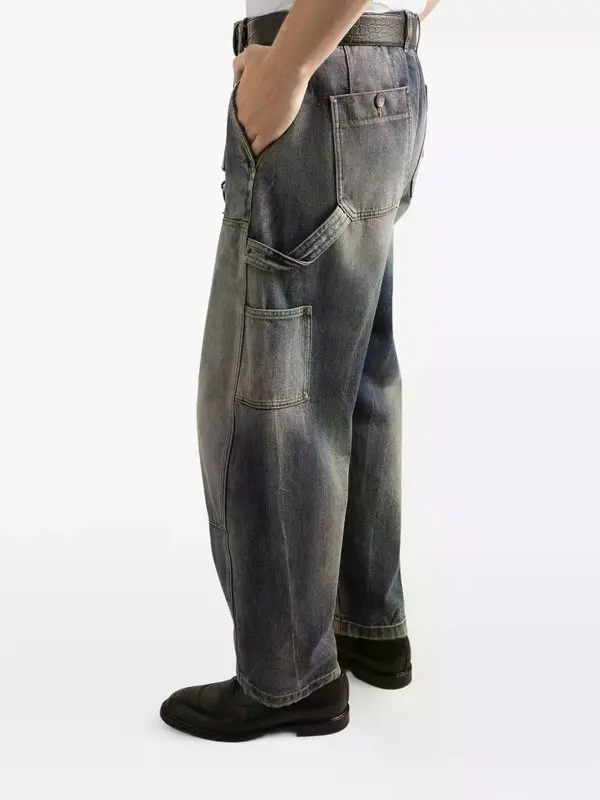 Dolce & Gabbana Panelled Jeans With Plaque - Blue
