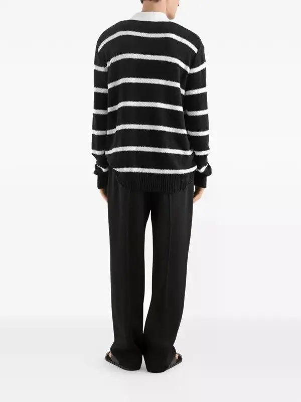 Dolce & Gabbana Striped Lace-up Sweater