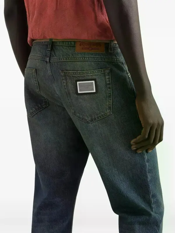 Dolce & Gabbana Logo-plaque Jeans - Blue