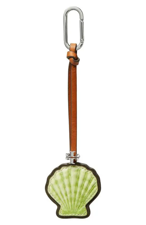 Tory Burch Shell Leather Key Fob - Green Multi
