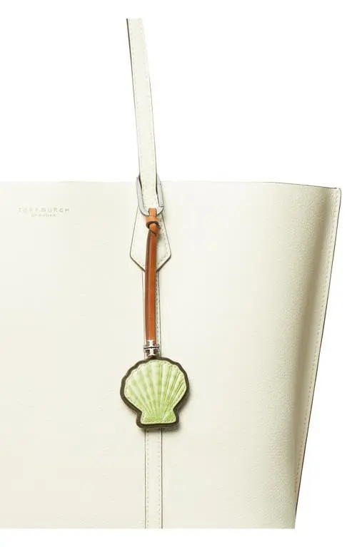 Tory Burch Shell Leather Key Fob - Green Multi