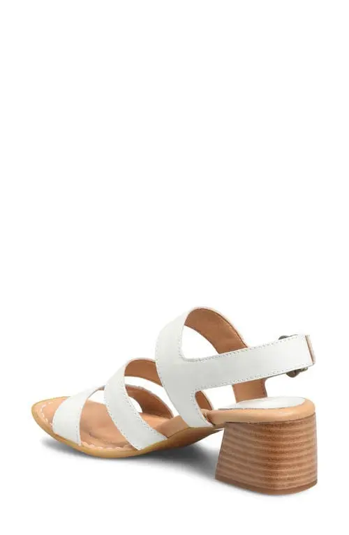 BØRN Secan Block Heel Sandal - White