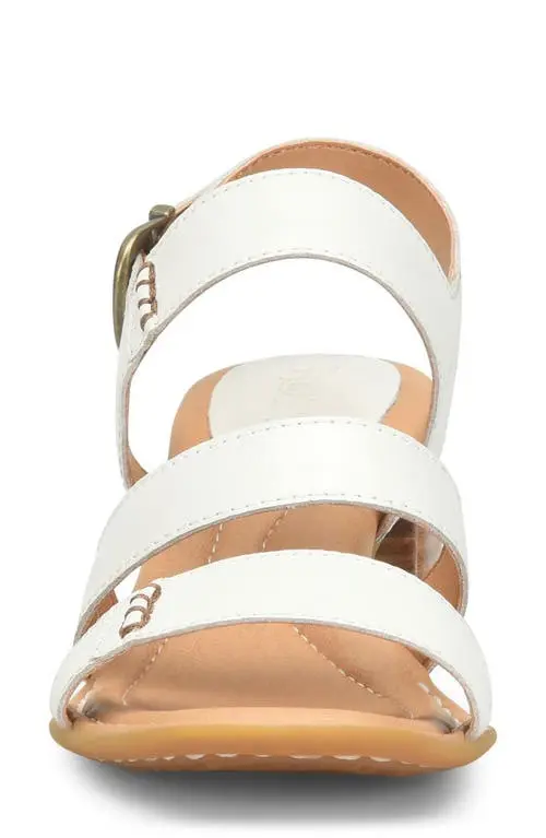 BØRN Secan Block Heel Sandal - White
