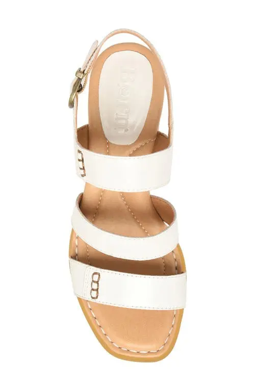 BØRN Secan Block Heel Sandal - White