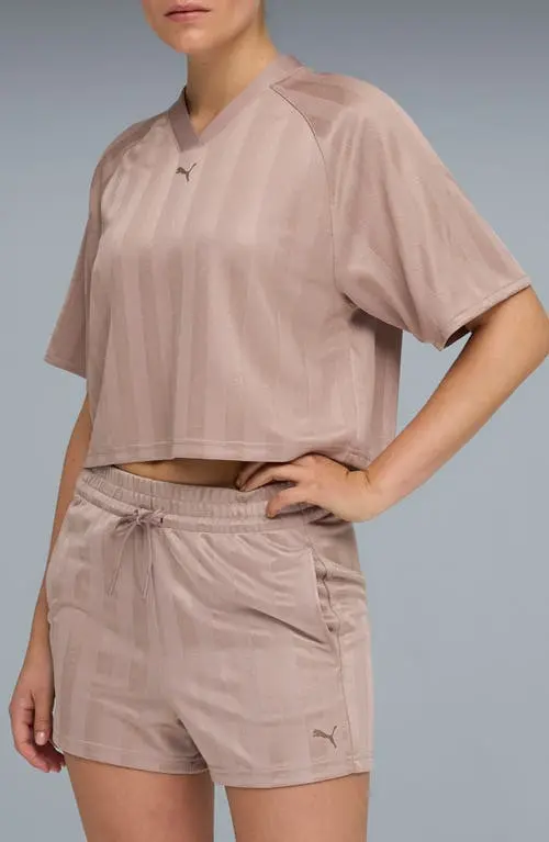 PUMA League Jersey Crop Top - Sandstone