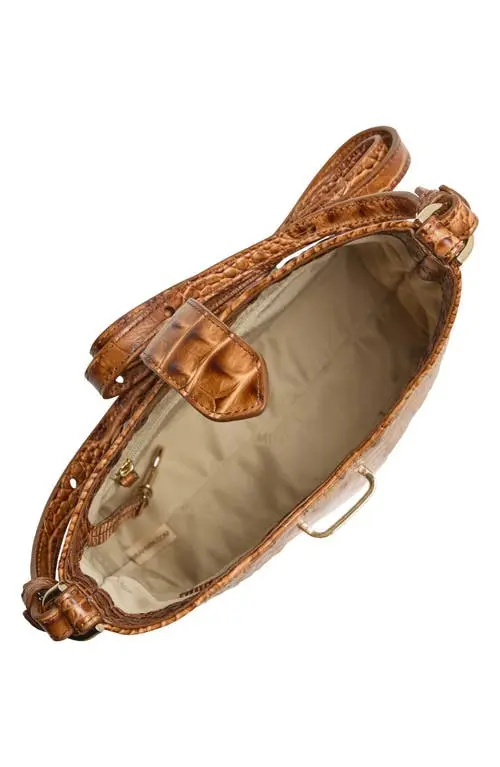 Brahmin Small Croc Embossed Leather Crossbody Bag