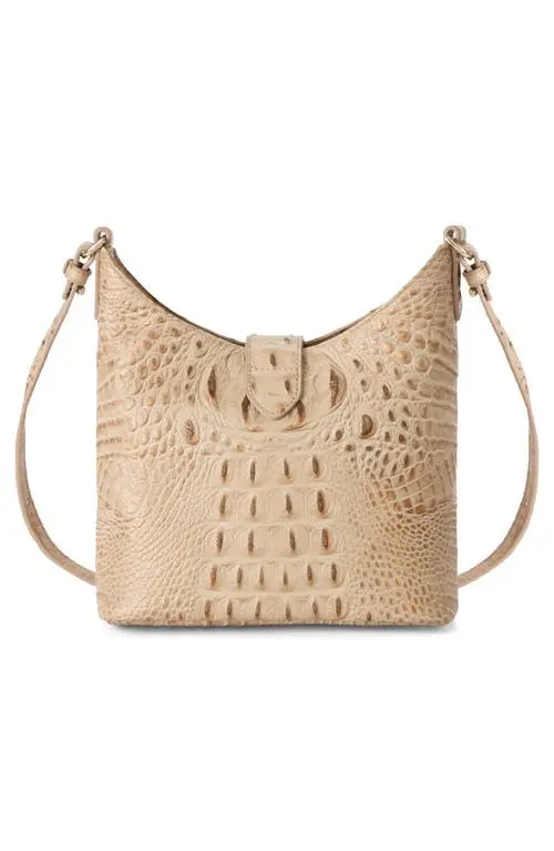 Brahmin Small Croc Embossed Leather Crossbody Bag