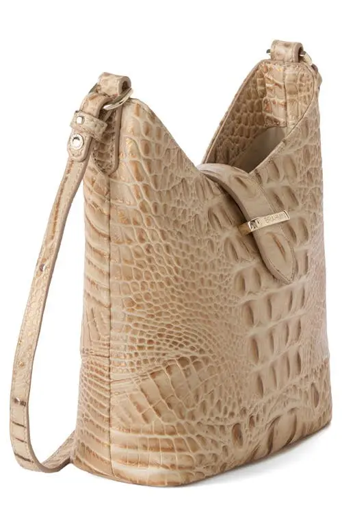 Brahmin Small Croc Embossed Leather Crossbody Bag