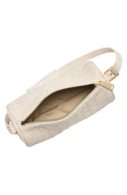 Brahmin Billie Croc Embossed Leather Barrel Bag - Ivory