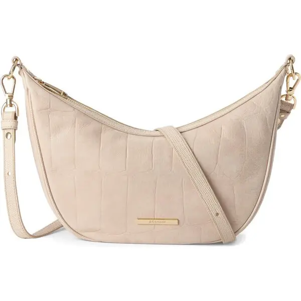 Brahmin Percy Leather Shoulder Bag - Beige