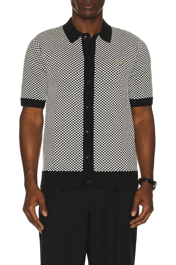 Fred Perry Chequrboard Button Thru Shirt