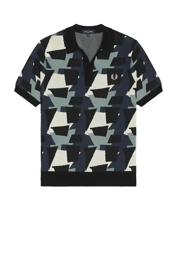 Fred Perry Fragment Jacquard Knit Polo Shirt