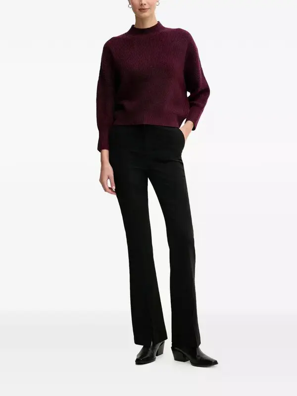 OUI Ribbed Funnel-neck Sweater