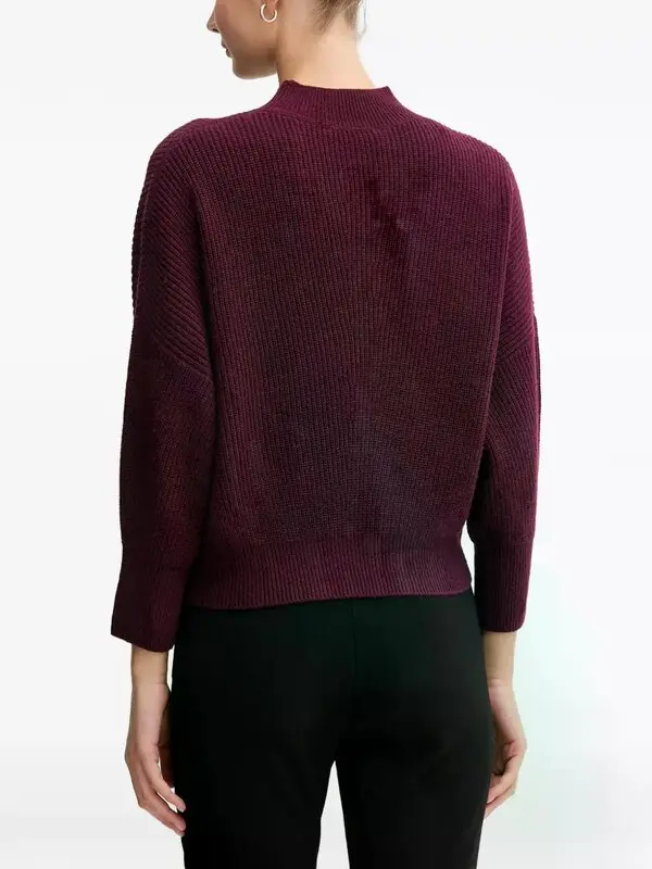 OUI Ribbed Funnel-neck Sweater