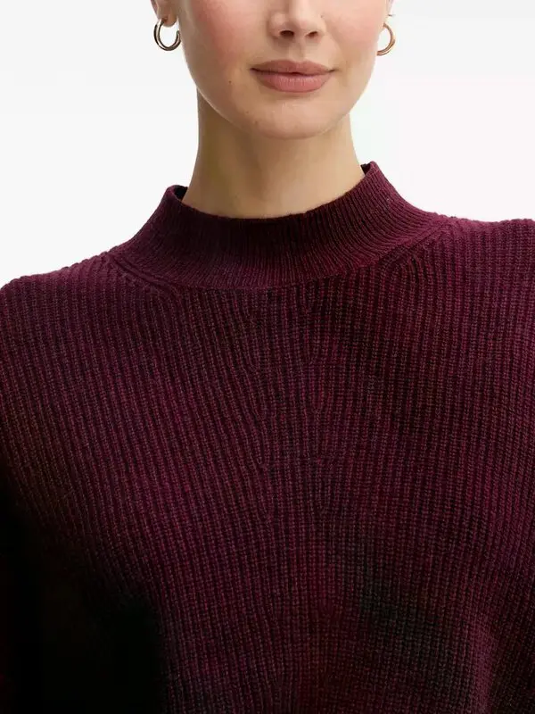 OUI Ribbed Funnel-neck Sweater