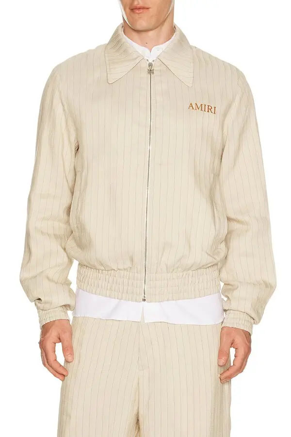 Amiri Striped Blouson Jacket - Alabaster
