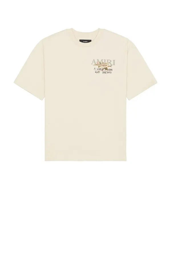 Amiri Hope And Dreams Oversized Tee In Beige