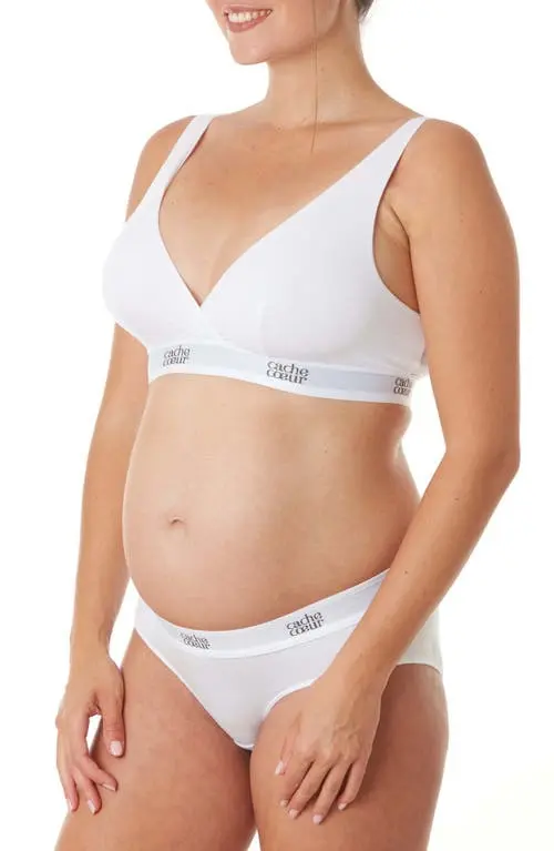 CACHE COEUR Maternity Shorts - White