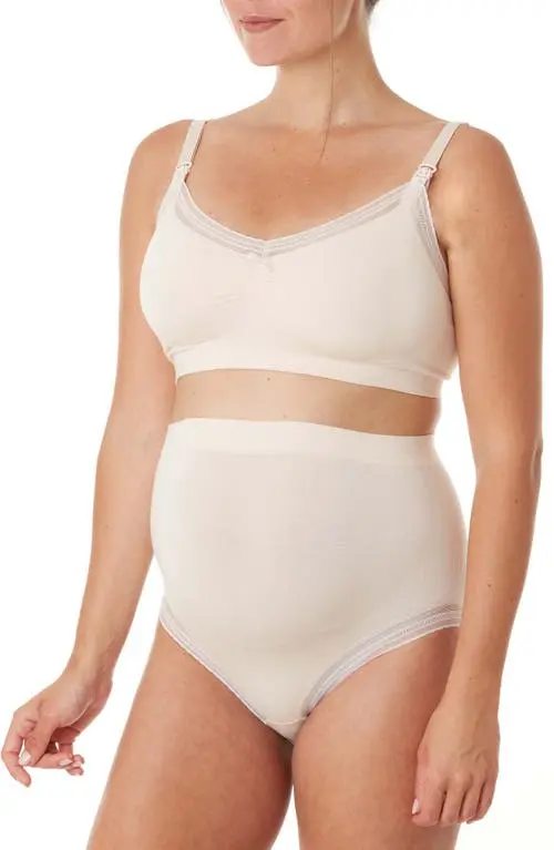 CACHE COEUR Milk Seamless High Waist Maternity Briefs - Blush