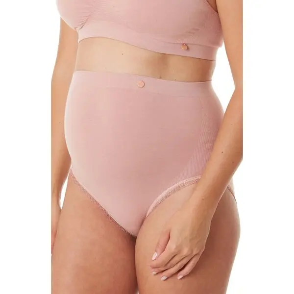 CACHE COEUR Organic Maternity Seamless Maxi Brief - Pink