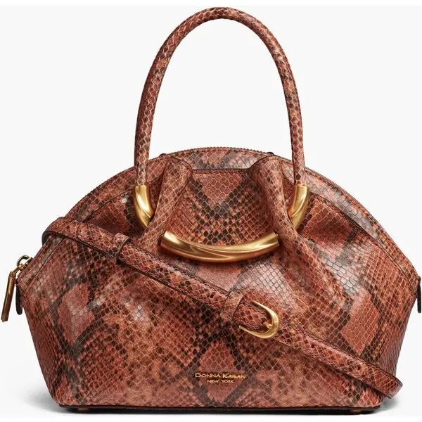Donna Karan New York Leather Crossbody Bag - Amber