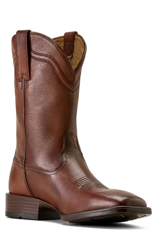 Ariat Alden Wide Square Toe Western Boot - Brown