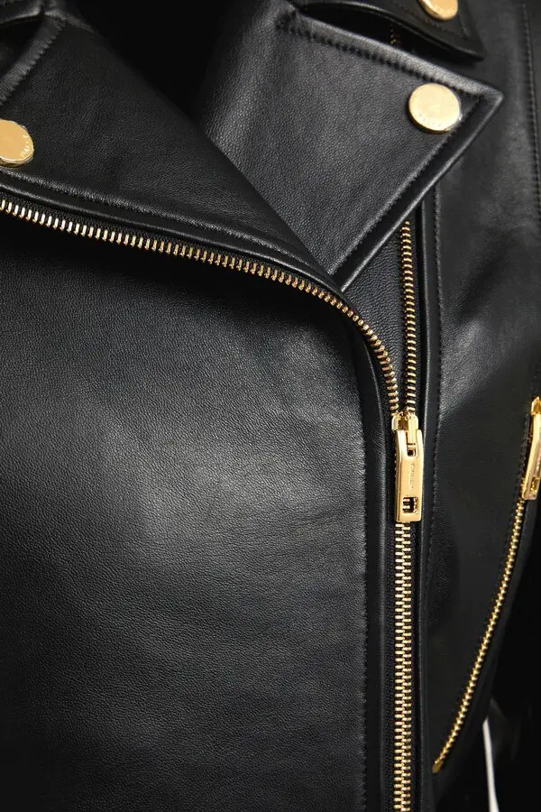 Bally Leather Biker Jacket
