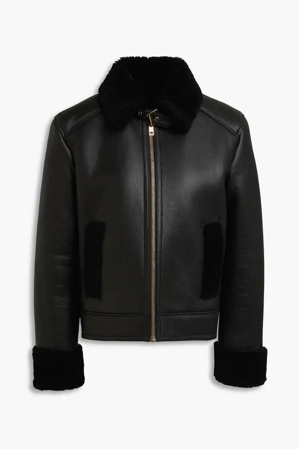 Bally Shearling-trimmed Leather Jacket