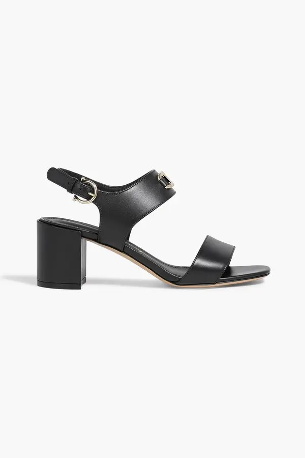 FERRAGAMO Cayla 55 Leather Sandals - Black