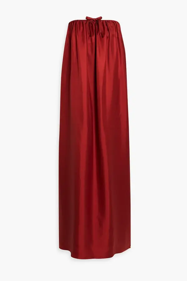 Max Mara Edda Strapless Maxi Dress - Brick