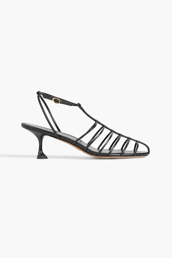 Proenza Schouler Caged Leather Sandals - Black