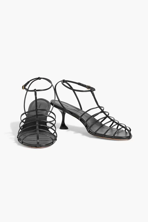 Proenza Schouler Caged Leather Sandals - Black