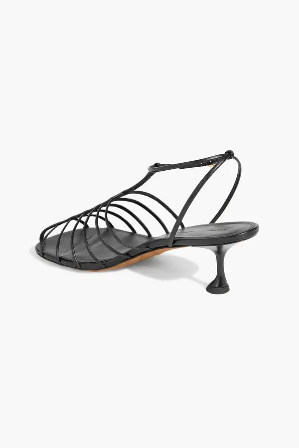 Proenza Schouler Caged Leather Sandals - Black
