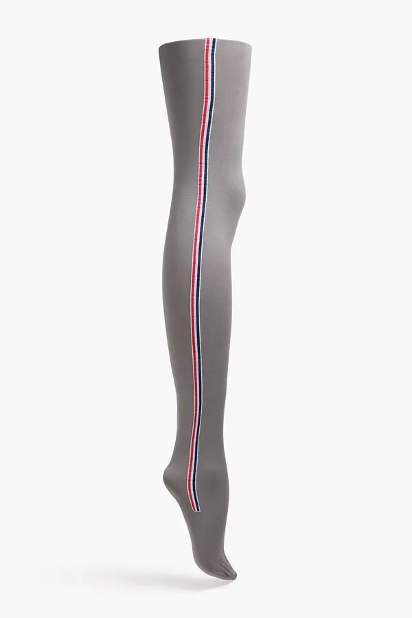 Thom Browne Striped Tights - Gray