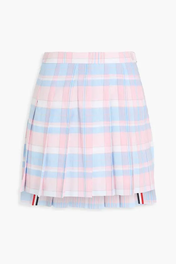 Thom Browne Pleated Checked Mini Skirt