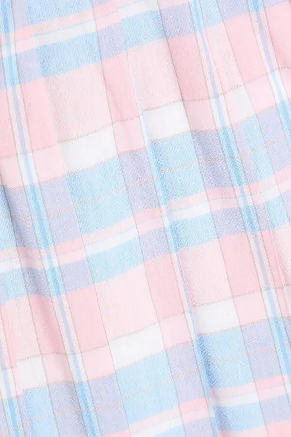 Thom Browne Pleated Checked Mini Skirt
