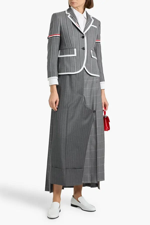 Thom Browne Striped Wool-twill Blazer