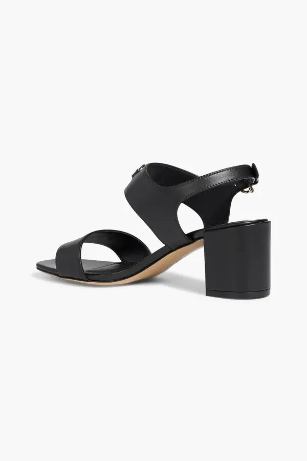 FERRAGAMO Cayla Leather Sandals - Black