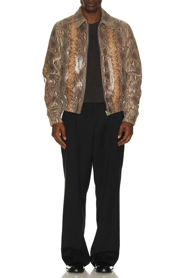 Amiri Leather Snake Western Jacket - Multi