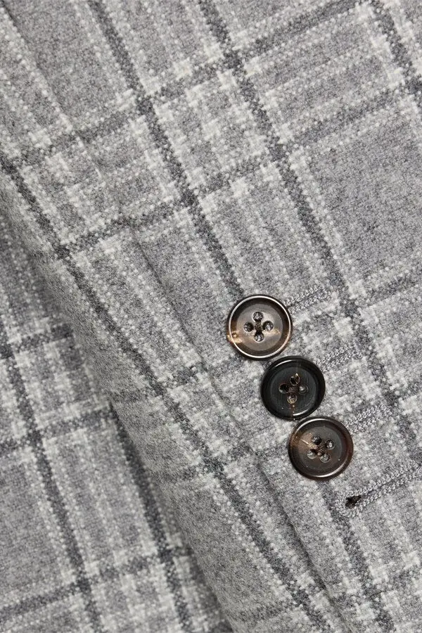 Thom Browne Checked Wool And Cashmere-blend Tweed Blazer - Gray