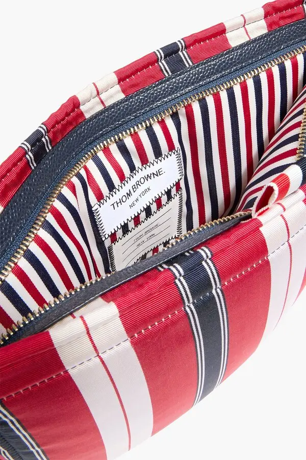 Thom Browne Striped Faille Pouch