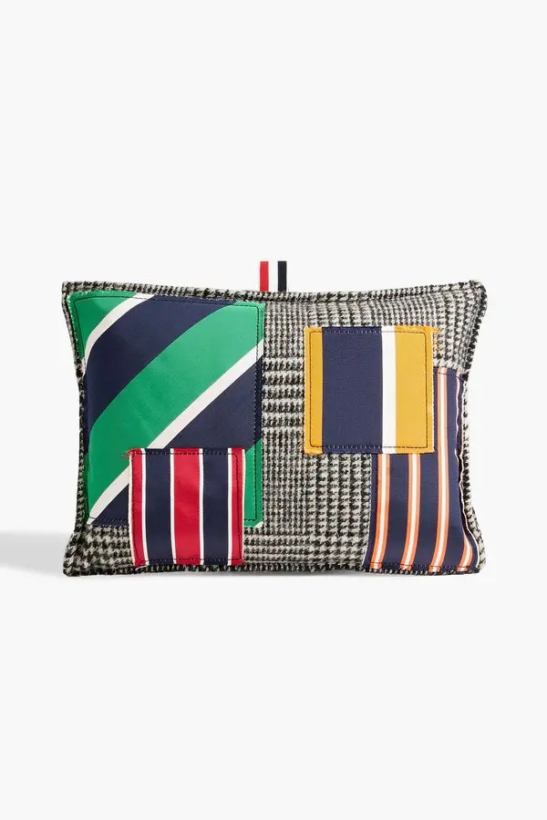 Thom Browne Patchwork Tweed Pouch