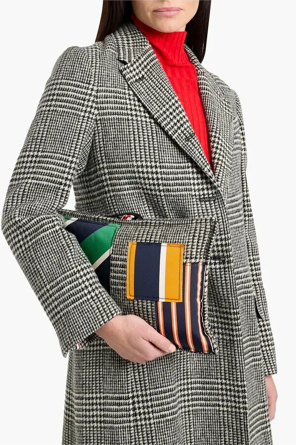 Thom Browne Patchwork Tweed Pouch