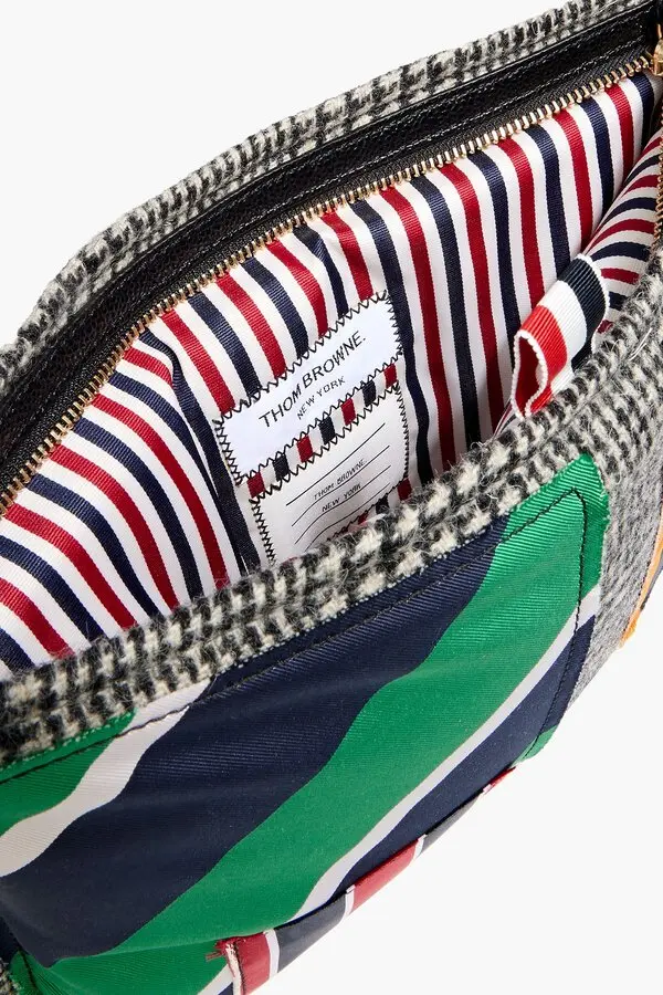 Thom Browne Patchwork Tweed Pouch