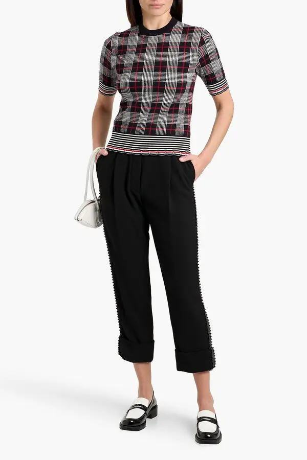 Thom Browne Prince Of Wales Checked Wool Top
