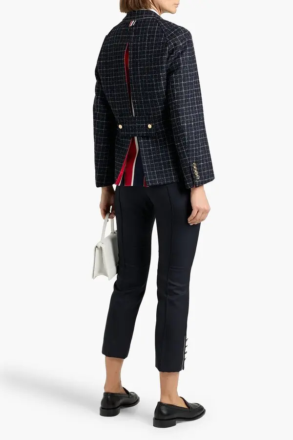 Thom Browne Checked Wool-tweed Blazer