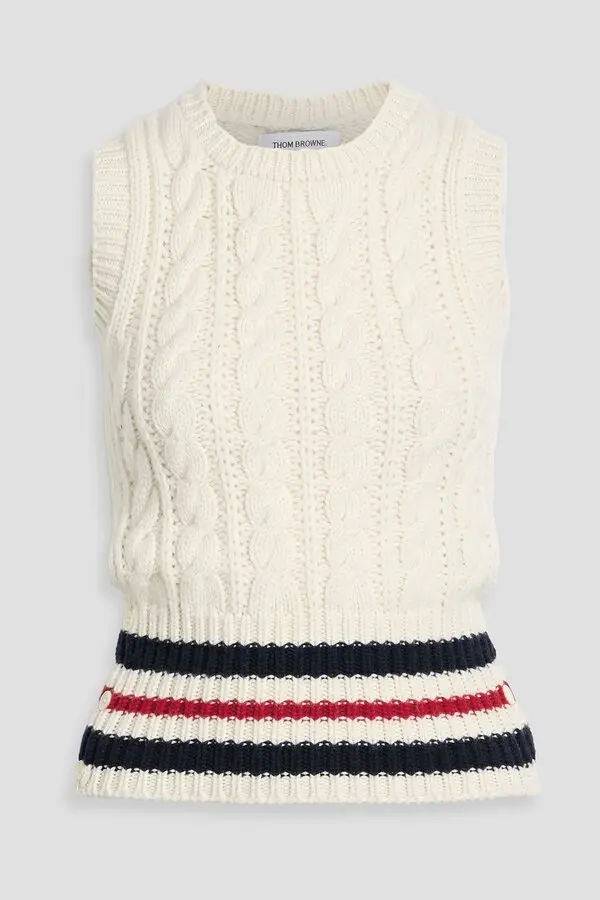 Thom Browne Cable-knit Cashmere Vest