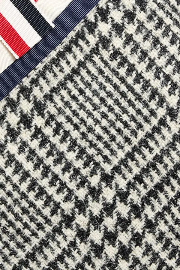 Thom Browne Prince Of Wales Checked Wool-felt Skirt